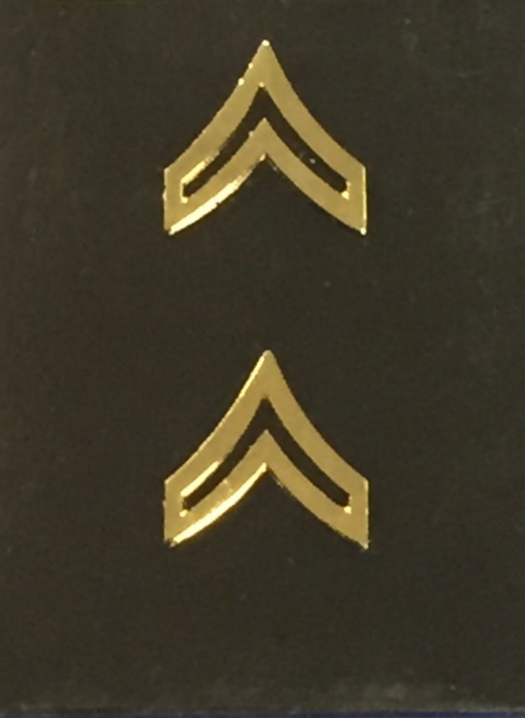 Corporal Chevron Collar Pins – Cut Out – Kentucky Uniforms